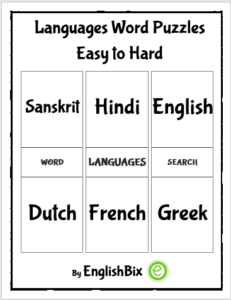 Languages Word Search Printable - EnglishBix