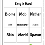Minecraft Word Puzzles Printable Mini Workbook - EnglishBix
