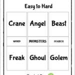 Monsters Word Puzzles Printable Mini Workbook - EnglishBix