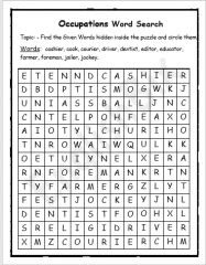 Jobs and Occupations Word Puzzles Workbook - EnglishBix