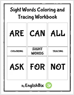 Sight Words Coloring and Tracing Workbook for Kids - EnglishBix