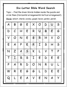 Holy Bible Word Search Puzzles Printable Workbook - EnglishBix