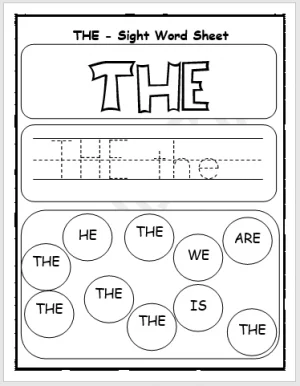 Sight Words Coloring and Tracing Workbook for Kids - EnglishBix