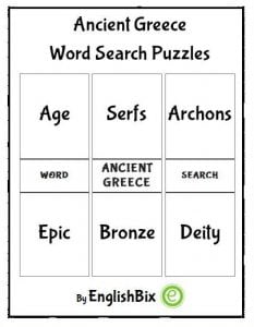 Ancient Greece Word Search Mini-Workbook - EnglishBix