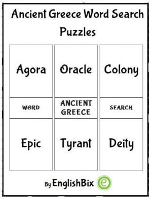 Ancient Greece Word Search Puzzle Printable - EnglishBix