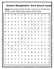 Ancient Mesopotamia Word Search Mini-Workbook - EnglishBix