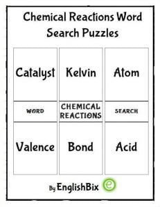Chemical Reactions Word Search Printable - EnglishBix