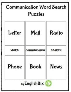 Communication Word Search Puzzle Printable - EnglishBix