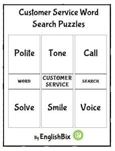Customer Service Word Search Puzzle Printable - EnglishBix