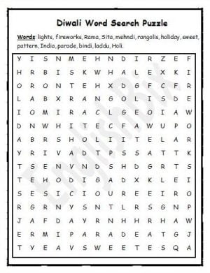 Diwali Festival Word Search Mini-Workbook - EnglishBix