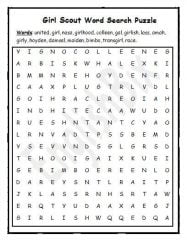 Girl Scout Word Search Mini-Workbook - EnglishBix