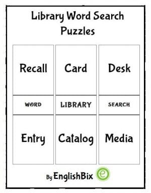 In The Library Word Search Mini-Workbook - EnglishBix