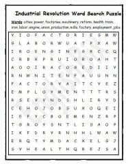 Industrial Revolution Word Search Mini-Workbook - EnglishBix