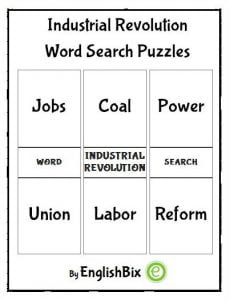 Industrial Revolution Word Search Mini-Workbook - EnglishBix