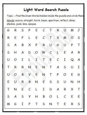 Light Word Search Mini-Workbook - EnglishBix