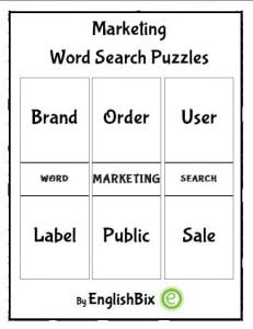 Marketing Word Search Mini-Workbook - EnglishBix