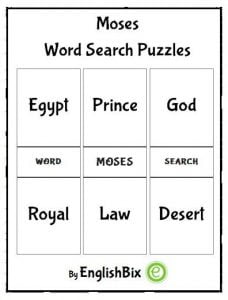 Moses Word Search Mini-Workbook - EnglishBix