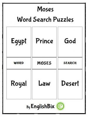 Moses Word Search Mini-Workbook - EnglishBix