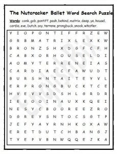 Nutcracker Ballet Word Search Mini-Workbook - EnglishBix