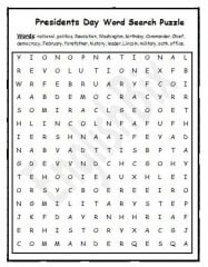 Presidents Day Word Search Mini-Workbook - EnglishBix