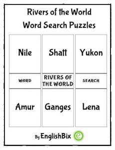 Rivers of the World Word Search Mini-Workbook - EnglishBix