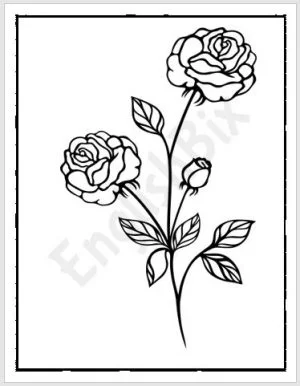 Flowers Pictures Coloring Book for Junior Kids - EnglishBix