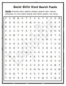 Social Skills Word Search Mini-Workbook - EnglishBix