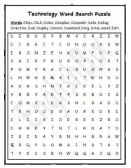Technology Word Search Mini-Workbook - EnglishBix