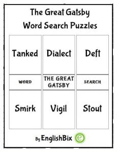 The Great Gatsby Word Search Mini-Workbook - EnglishBix