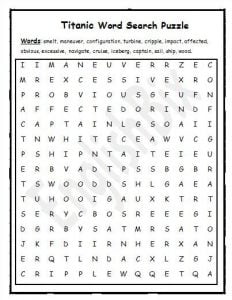 Titanic Word Search Puzzles Mini-Workbook - EnglishBix
