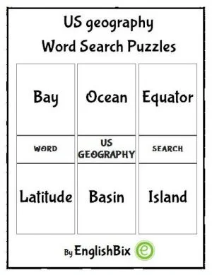 US Geography Word Search Mini-Workbook - EnglishBix