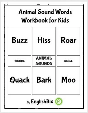 Animal Sound Activity Workbook for kids - EnglishBix