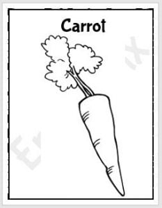 Carrot Activity Printable Worksheets for Kids - EnglishBix