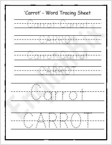 Carrot Activity Printable Worksheets for Kids - EnglishBix