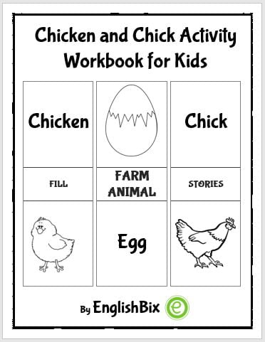 Chicken and Chick Hatching Activity Worksheets - EnglishBix