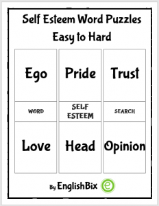 Self Esteem Word Search Printables - EnglishBix