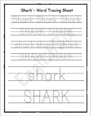 Shark Activity Worksheet for Kindergarten - EnglishBix