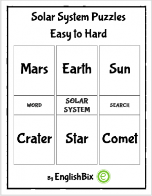 Solar System Word Search Puzzles Printable - EnglishBix