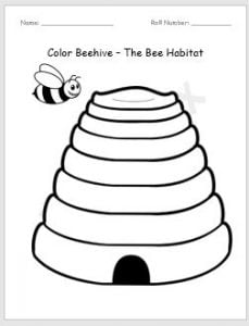 Beehive Printables Worksheet for Kids - EnglishBix