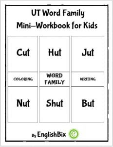 UT Family Words Activities Workbook - EnglishBix
