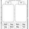 AI and AY Phonics Words Sorting Worksheet - EnglishBix