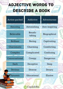 Adjective Words to Describe a Book - EnglishBix