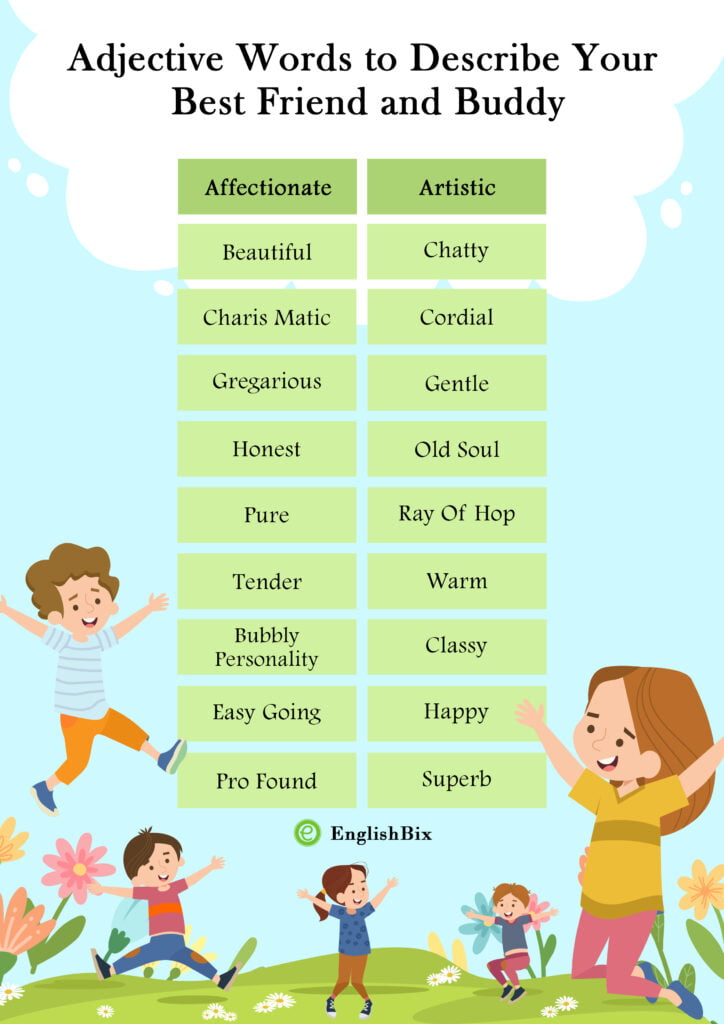 Adjective Words to Describe Your Best Friend and Buddy - EnglishBix