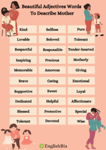 Beautiful Adjectives Words to Describe Mother and Motherhood - EnglishBix