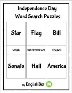 American Independence Day Word Search Printable - EnglishBix