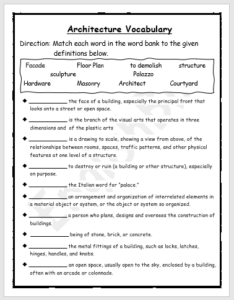 Architecture Worksheet