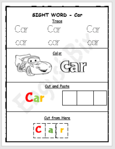 Sight Words Tracing Worksheets & Printables - EnglishBix