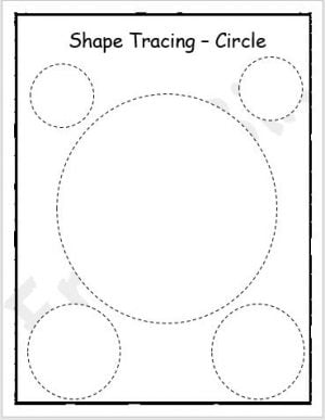 Circle Shape Tracing Worksheet - EnglishBix