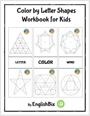 Color By Letter Shapes Art Workbook - EnglishBix