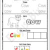 Cow Sight Word Printable Worksheet - EnglishBix